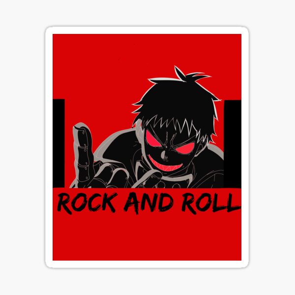 " Fire force rock and roll" Sticker for Sale by Vasanthan | Redbubble