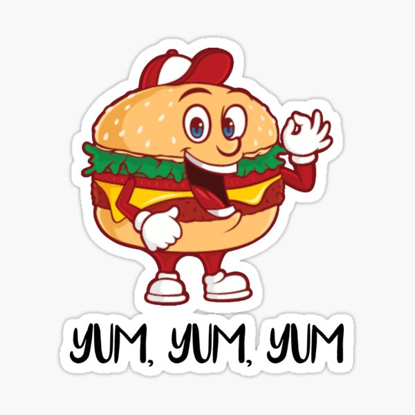"Yum yum yum" Sticker by DorranLivan | Redbubble
