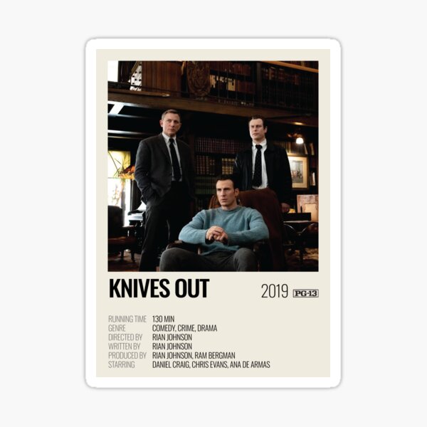 "Knives Out (2019) movie poster" Sticker for Sale by sistertea | Redbubble