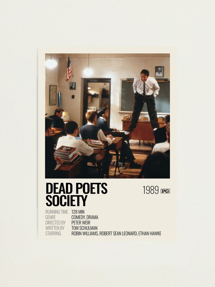 "Dead Poets Society (1989) movie poster" Photographic Print for Sale by ...