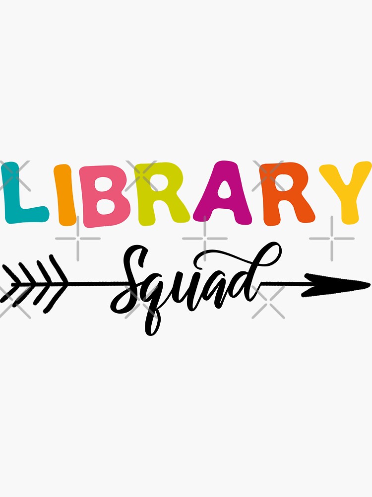 "Library squad" Sticker for Sale by Jourys | Redbubble