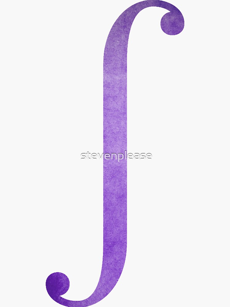 "Purple Integral Symbol" Sticker by stevenplease | Redbubble