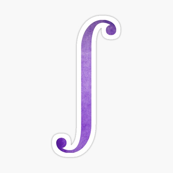"Purple Integral Symbol" Sticker by stevenplease | Redbubble