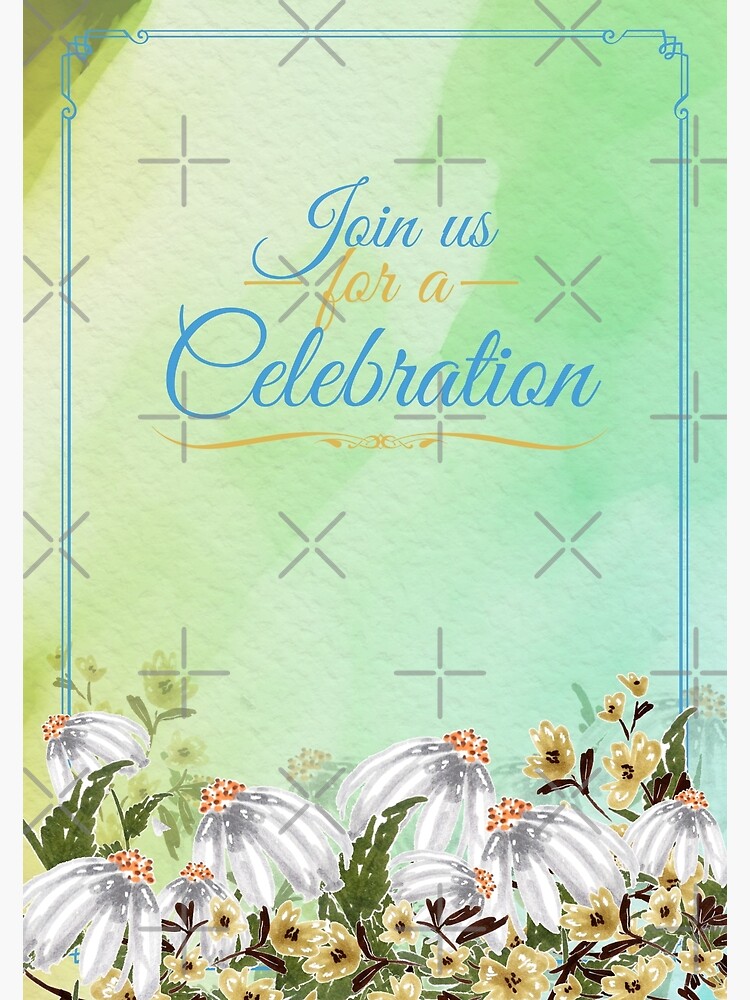 "Join us for a celebration white and yellow flowers flower field ...