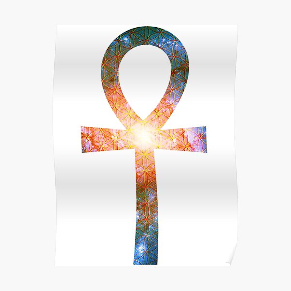 "Sacred Geometry Rasta Whirlpool Galaxy | Ankh" Poster by ...