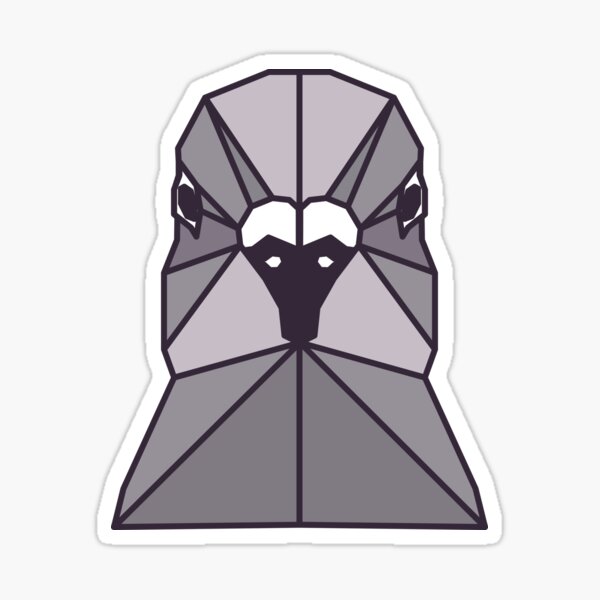 "Low Poly Pidgeon" Sticker by OfficiallyB | Redbubble