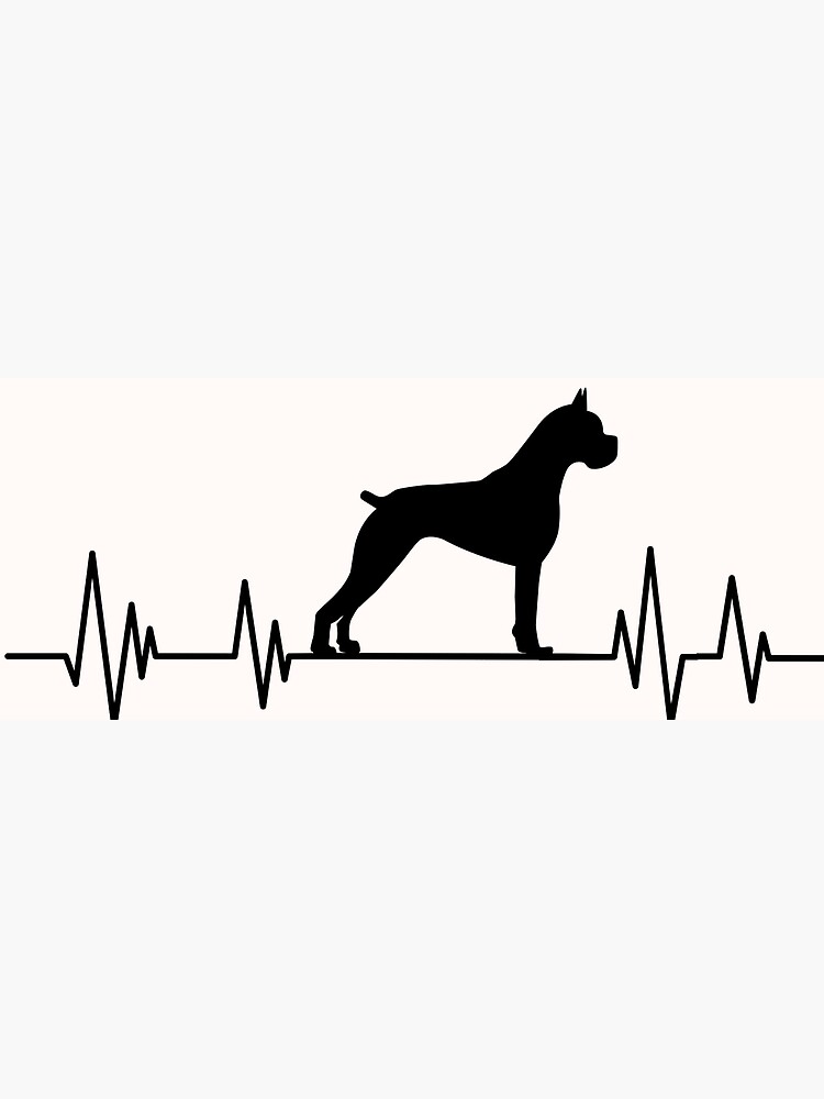 "Boxer Heartbeat dog Heartbeat Boxer Silhouette" Poster by ELmezz ...