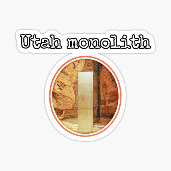 "Utah monolith meme sticker" Sticker for Sale by Bradprees | Redbubble