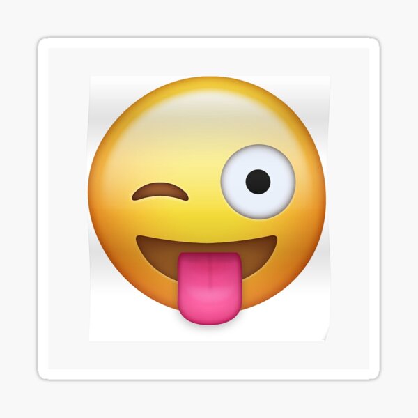 "Wink smiley" Sticker by Marcau86 | Redbubble