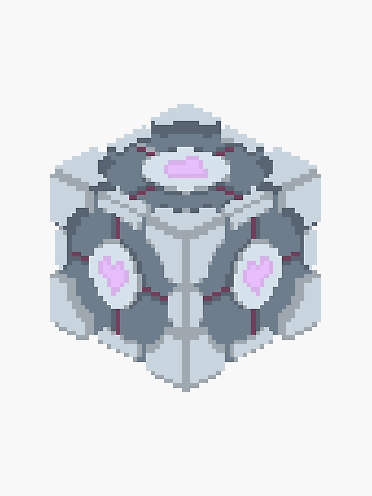 "Companion Cube Portal 2 Merch" Sticker for Sale by kiwikieron | Redbubble