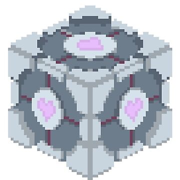 "Companion Cube Portal 2 Merch" Sticker for Sale by kiwikieron | Redbubble