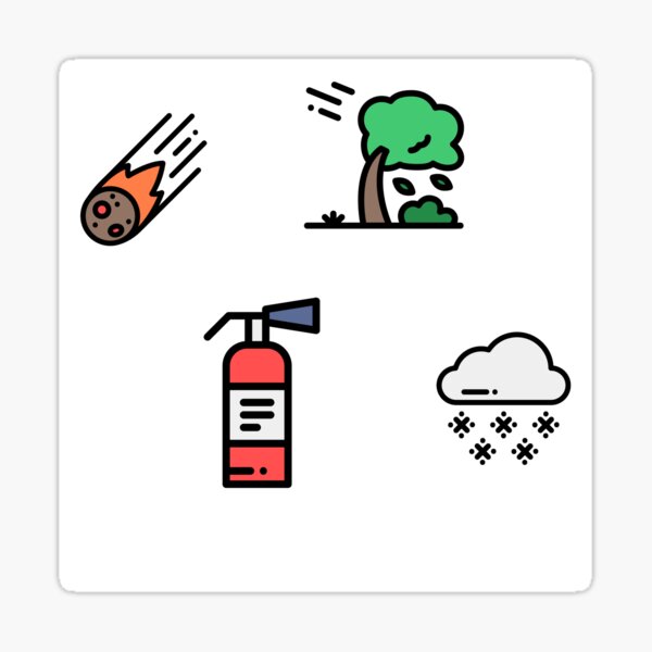 "Natural disaster" Sticker for Sale by ichunichu | Redbubble