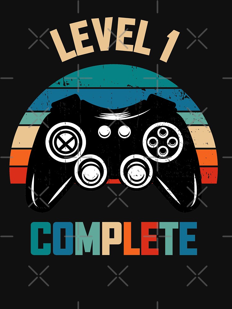 "Level 1 Complete Vintage" T-shirt by ClassyC | Redbubble | level 1 ...