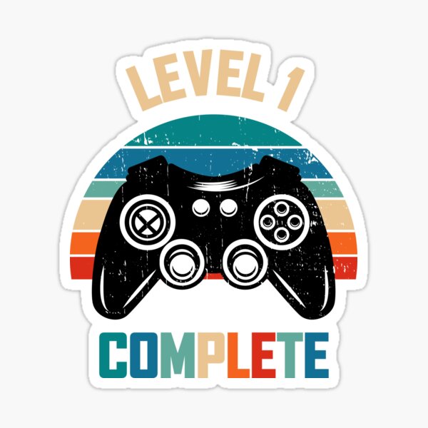 "Level 1 Complete Vintage" Sticker for Sale by ClassyC | Redbubble