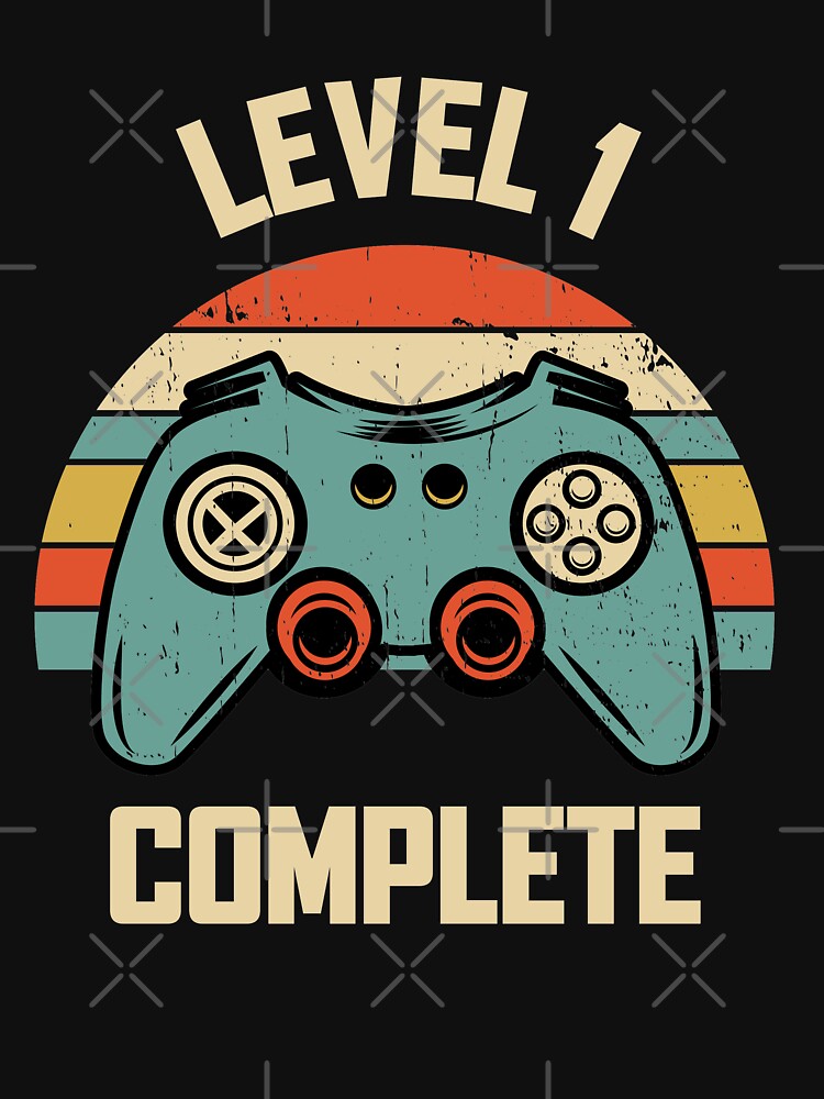 "Level 1 Complete Vintage" T-shirt for Sale by ClassyC | Redbubble ...