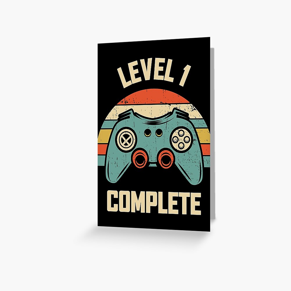 "Level 1 Complete Vintage" Greeting Card for Sale by ClassyC | Redbubble