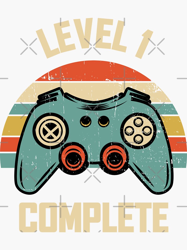 "Level 1 Complete Vintage" Sticker for Sale by ClassyC | Redbubble