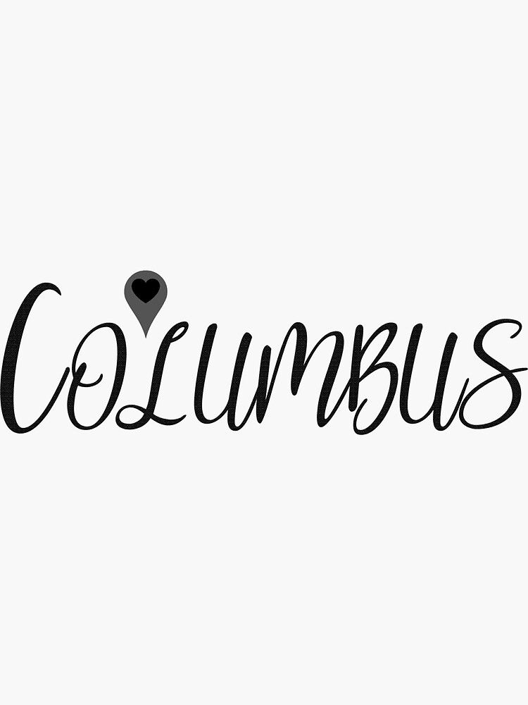 "Columbus Love Location Pin" Sticker for Sale by ElevenGraphics | Redbubble