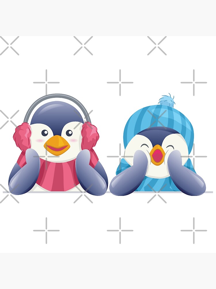 "Penguin Friends Cheering Antarctica Winter Snow Sports" Poster for ...