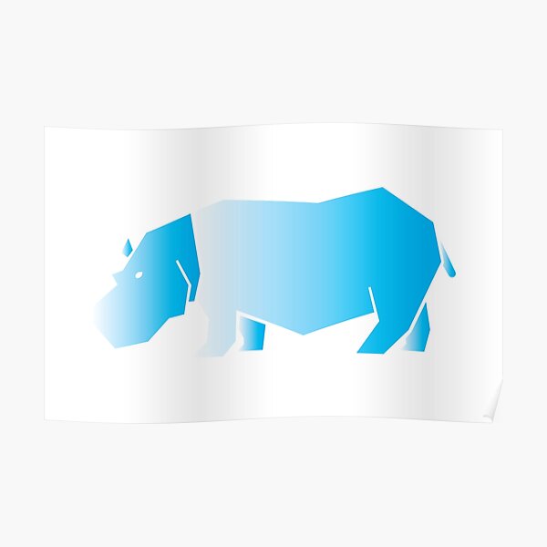 "RETRO FADE JIMNY HIPPO - BLUE" Poster by jimny-4x4-shop | Redbubble