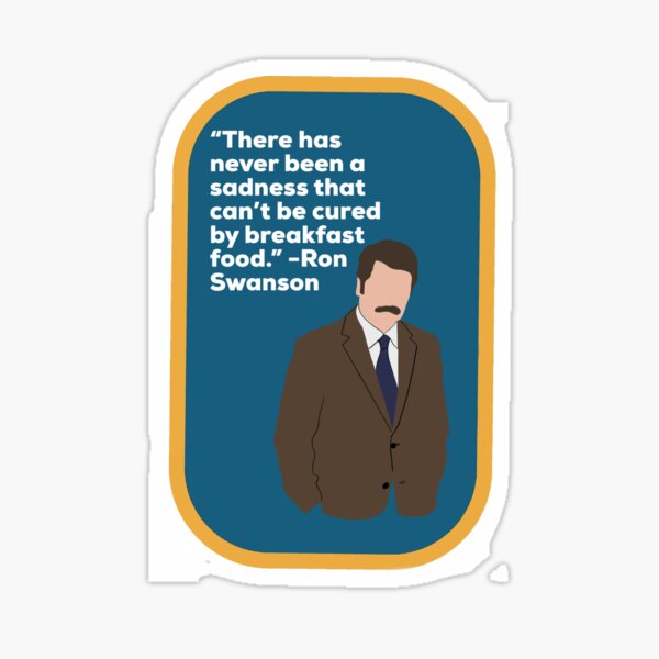 "RON SWANSON" Sticker for Sale by JayBartArt | Redbubble