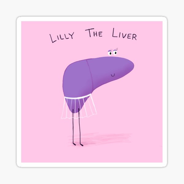 "Lilly the Liver" Sticker for Sale by nadiachamorra | Redbubble