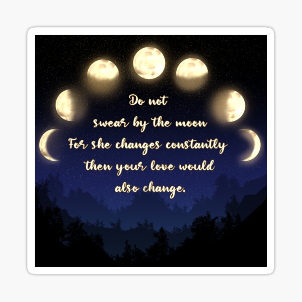 "Do not swear by the moon" Sticker for Sale by littlejoker | Redbubble