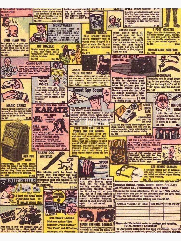 "Comic Book Ads" Poster by millytant | Redbubble