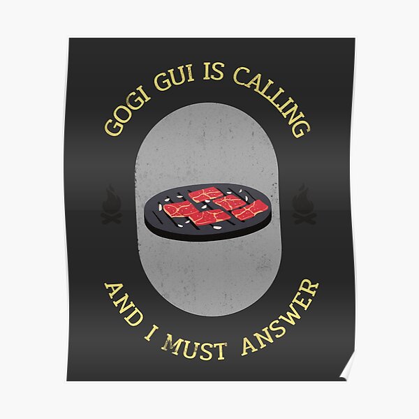 Póster «Gogi Gui Camiseta de barbacoa coreana Camiseta Comida coreana ...