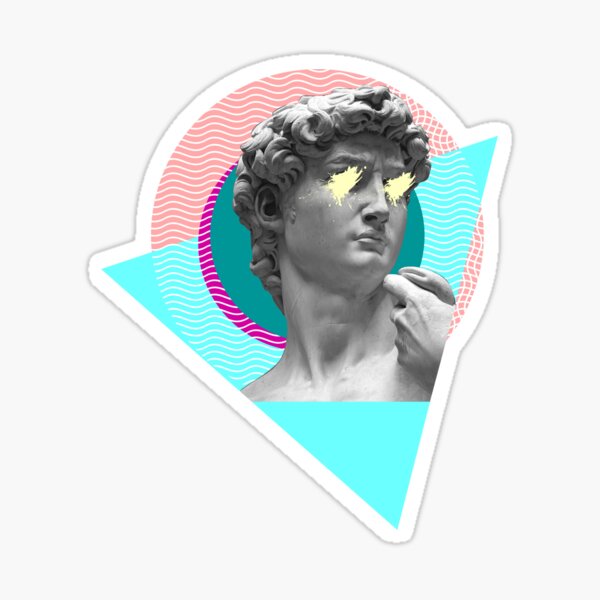 "Vaporwave David" Sticker by inXpot | Redbubble