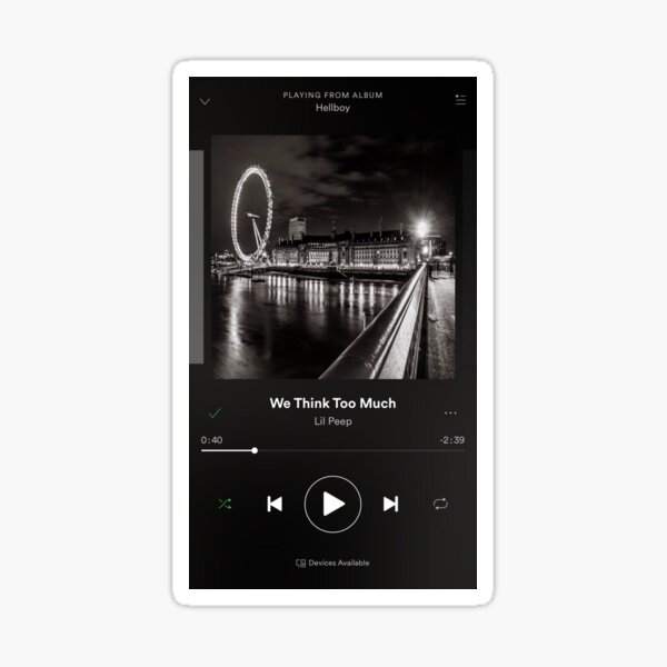 "Lil Peep Spotify Cover" Sticker for Sale by eviescases | Redbubble