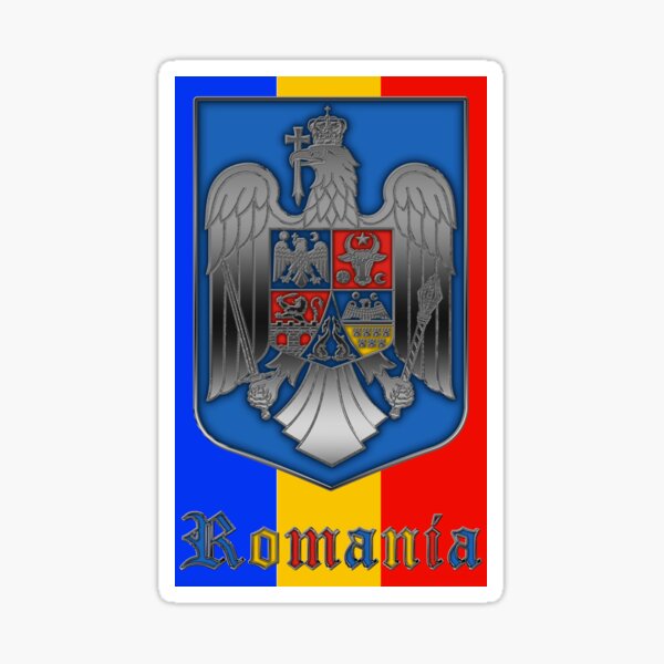 "Romanian Coat of Arms" Sticker by sirglennbo | Redbubble