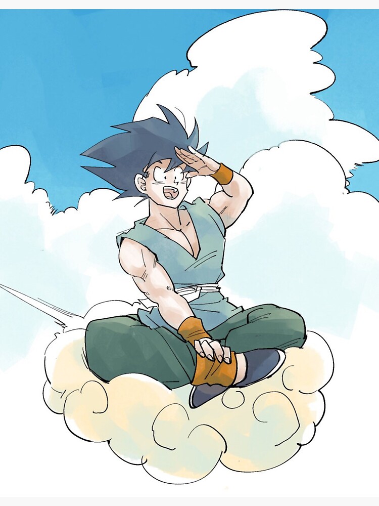 "Goku on a cloud " Sticker for Sale by DRAGONBALLHOUSE | Redbubble
