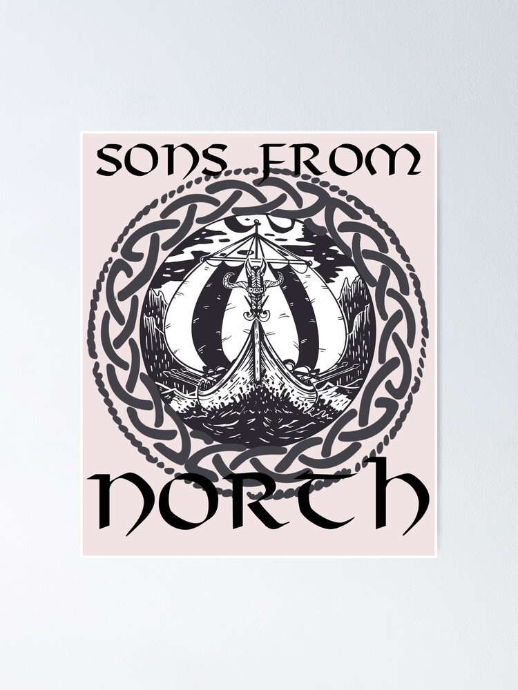 "Viking Longship Trip Runes" Poster by Naohiro | Redbubble