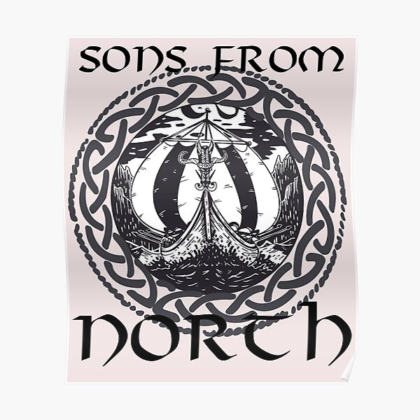 "Viking Longship Trip Runes" Poster by Naohiro | Redbubble