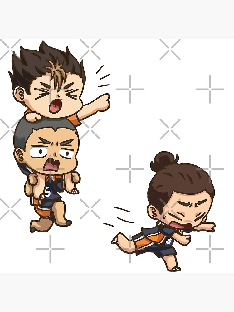 "Haikyuu!! Noya, Tanaka and Asahi Chibi Babies" Photographic Print by ...