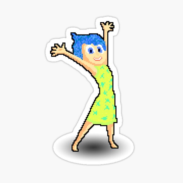 "Inside Out's Joy: 8-bit Designs" Sticker by 8BitDesigns | Redbubble