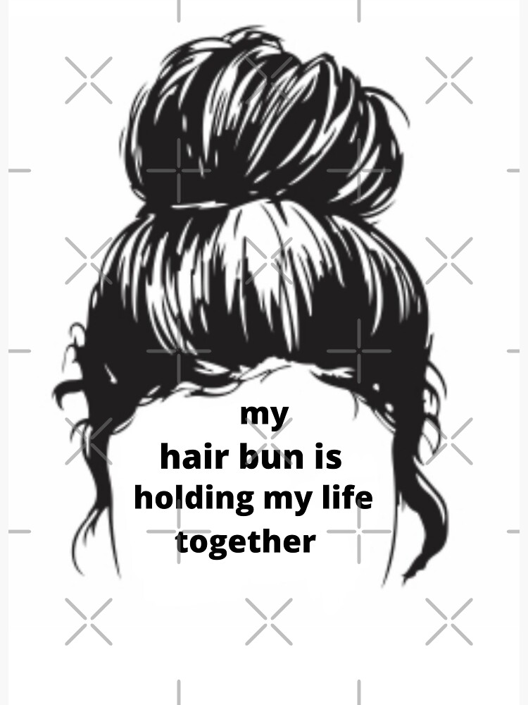 "Messy bun " Sticker for Sale by Ranzig | Redbubble