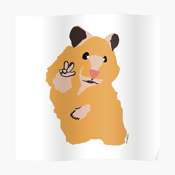 Hamster Peace Sign Posters | Redbubble