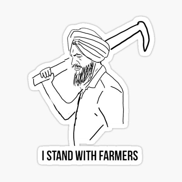 "Farmer (Kisaan)" Sticker for Sale by PurpleBandar | Redbubble