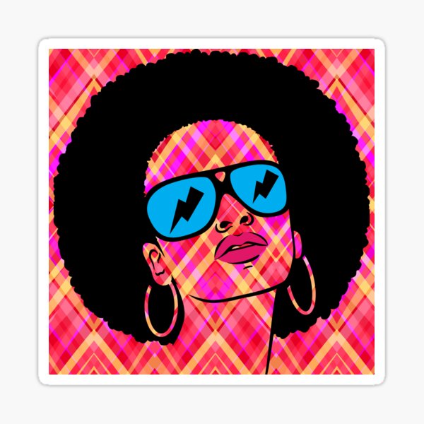 "Abstract Black Woman Art" Sticker for Sale by LaceRenee | Redbubble