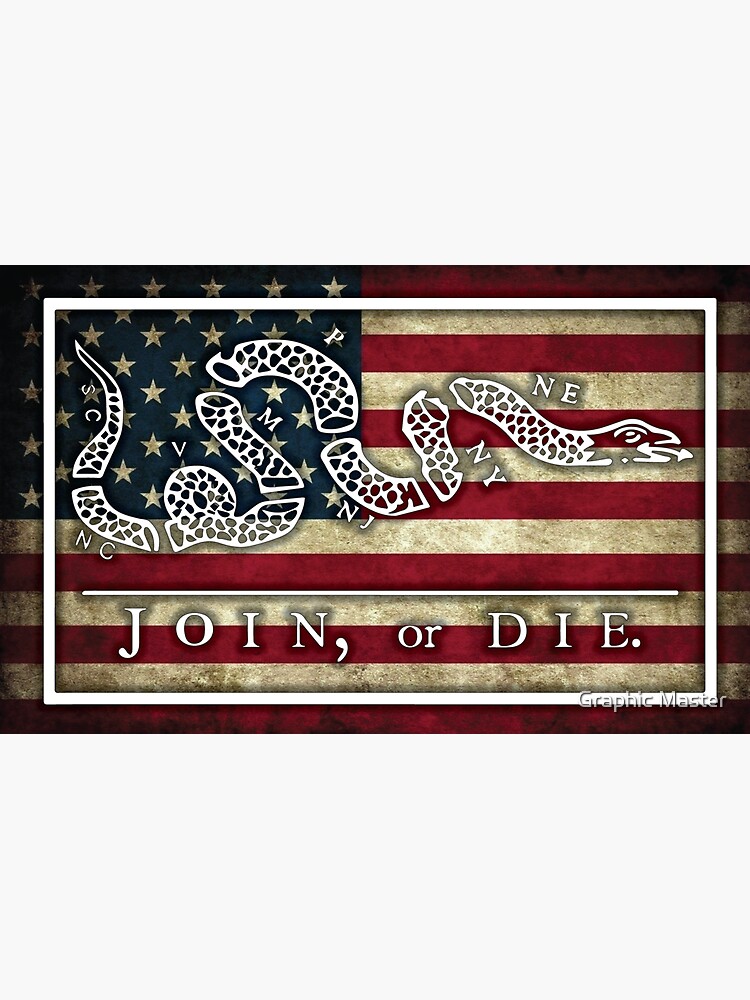 "Join Or Die American Flag" Sticker for Sale by Graphic Master | Redbubble