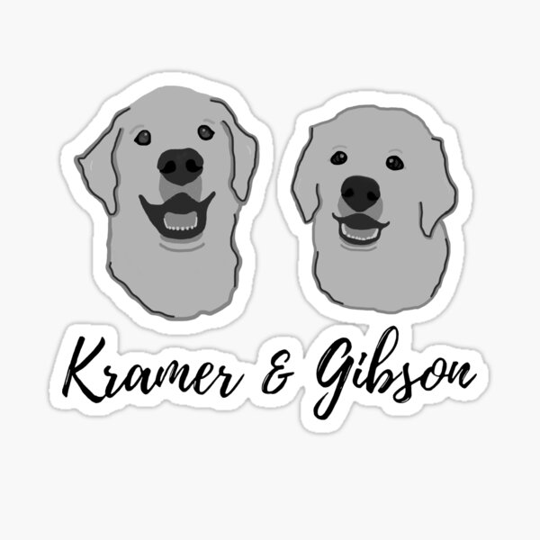 "Kramer & Gibson" Sticker for Sale by CDestrampe | Redbubble