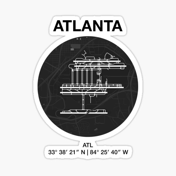 " Atlanta airport map" Sticker for Sale by KilianLuc | Redbubble
