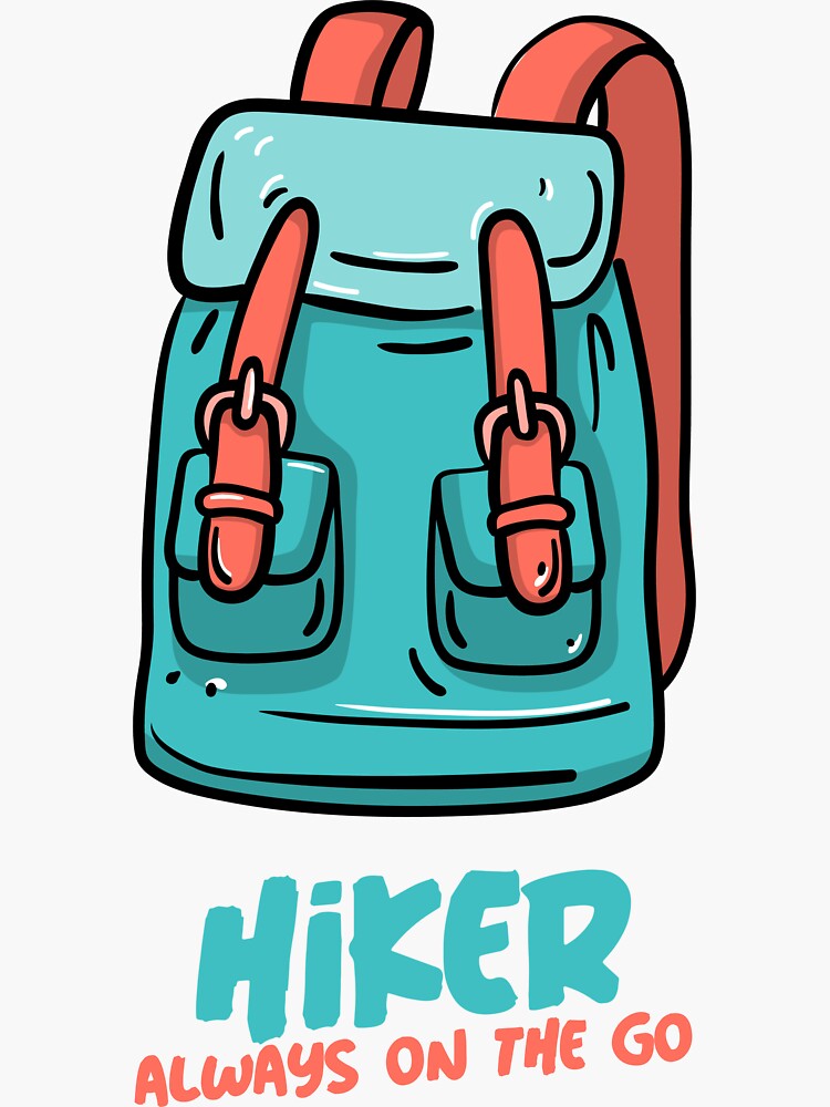 "Hiker Backpacker" Sticker for Sale by adamajd | Redbubble