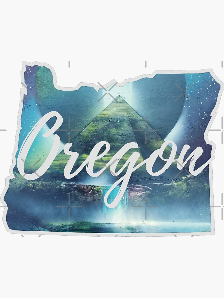 "Oregon Awakened Pyramid" Sticker by ArtRoomOregon | Redbubble