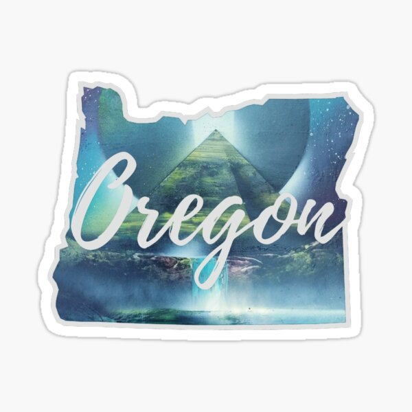 "Oregon Awakened Pyramid" Sticker by ArtRoomOregon | Redbubble