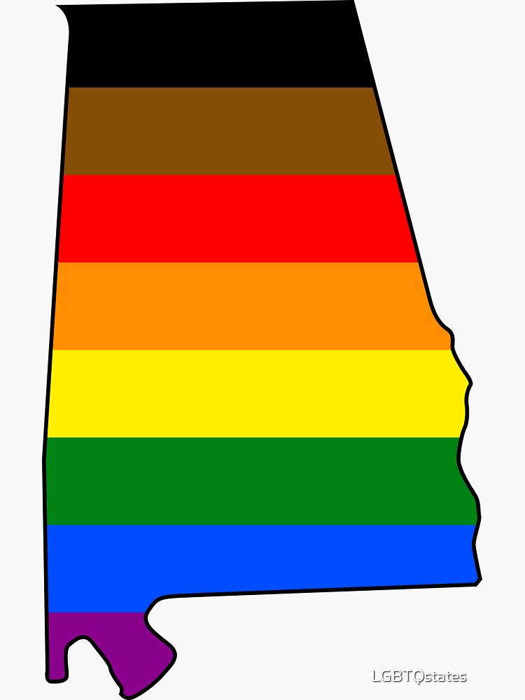 "Alabama LGBT Sticker" Sticker by LGBTQstates | Redbubble
