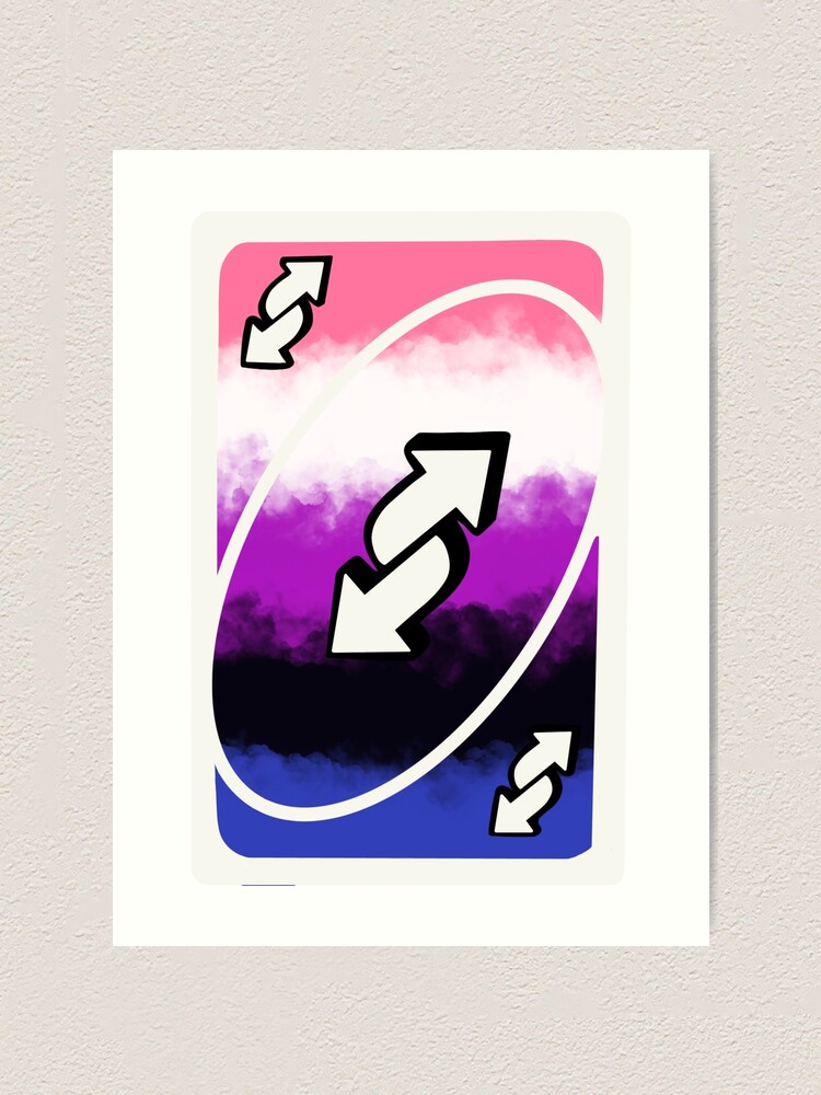 "Genderfluid Pride Uno Reverse Card" Art Print for Sale by ...