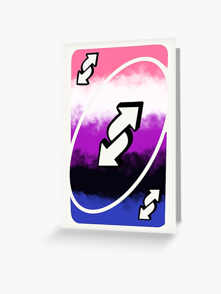 "Genderfluid Pride Uno Reverse Card" Greeting Card for Sale by ...